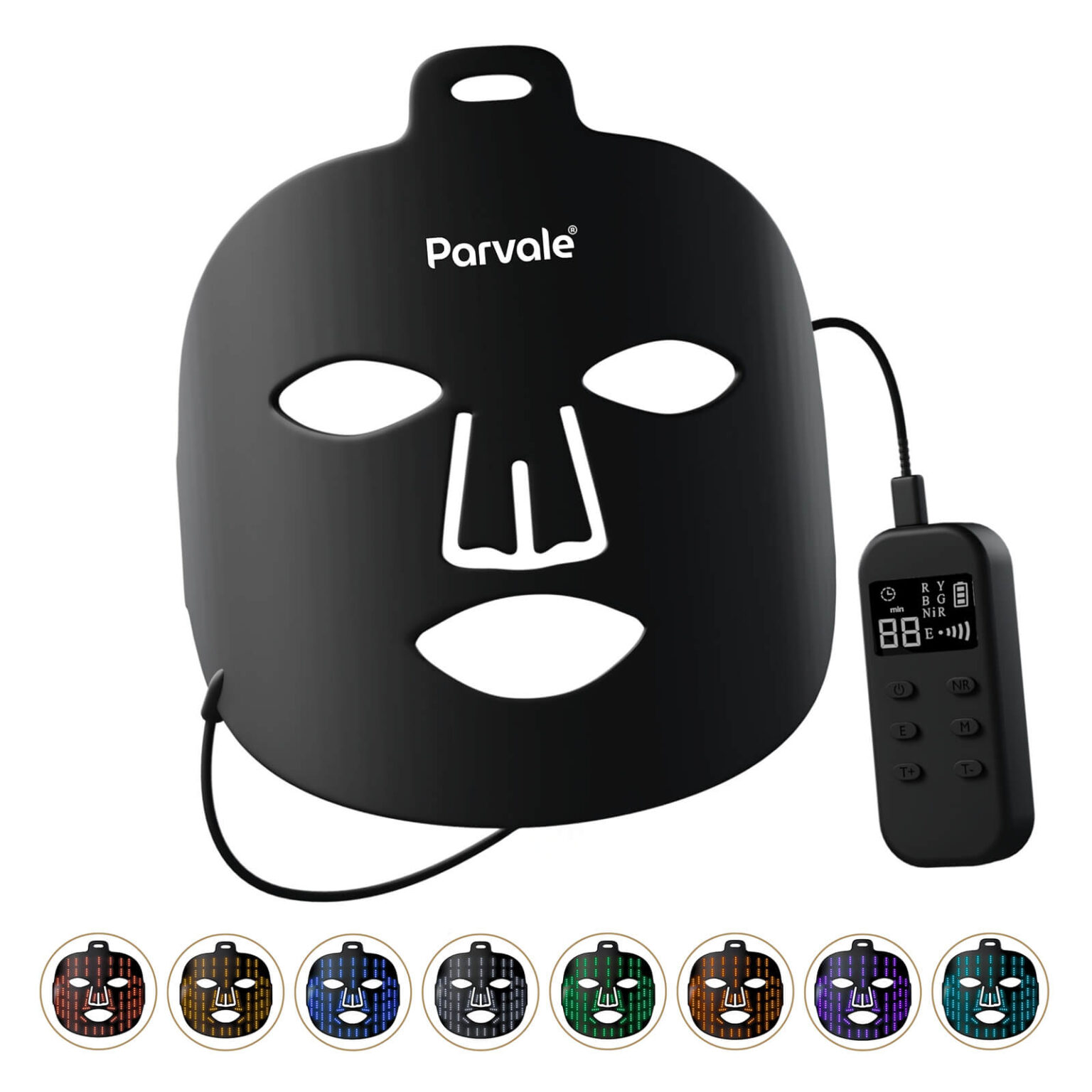 LED Gezichtsmasker Zwart | Betaalbare huidverzorging | Parvale®