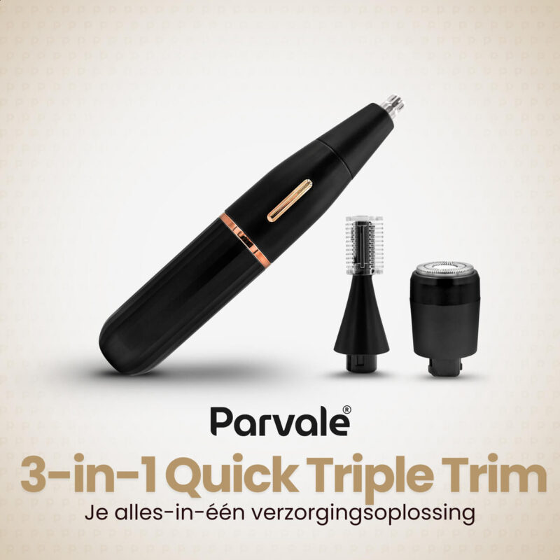 Quick Triple Trim zwart | 3-in-1 trimmer | Parvale®